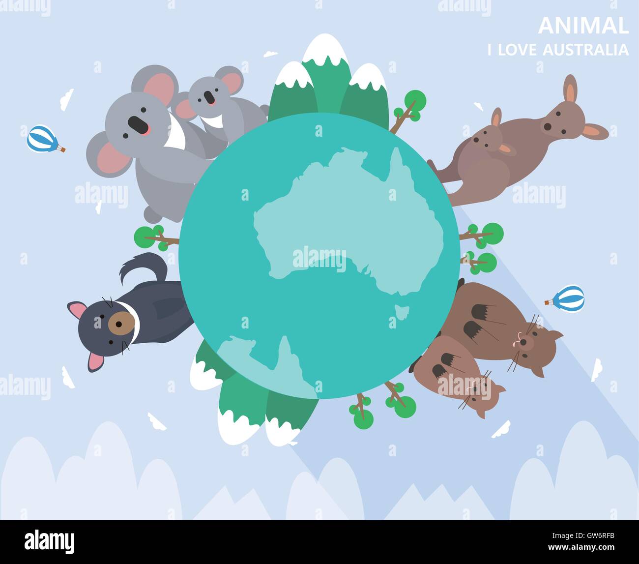 World animal map Stock Vector Images - Alamy