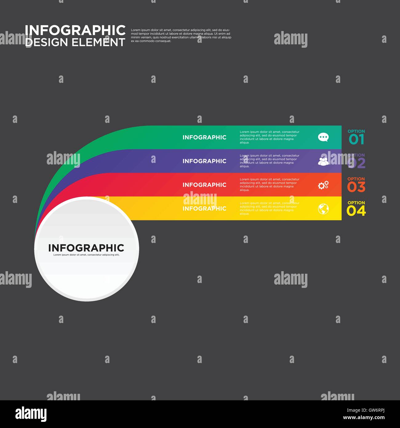 Infographic business report template layout design element vector ...
