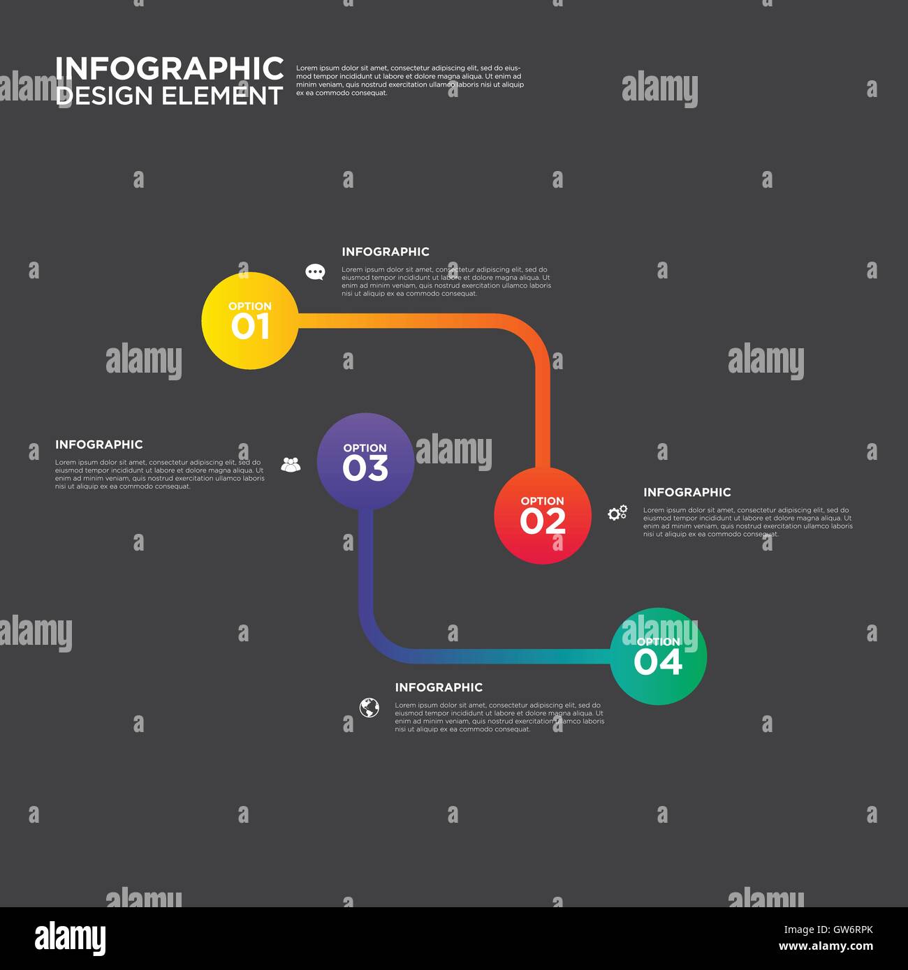 Infographic business report template layout design element vector ...