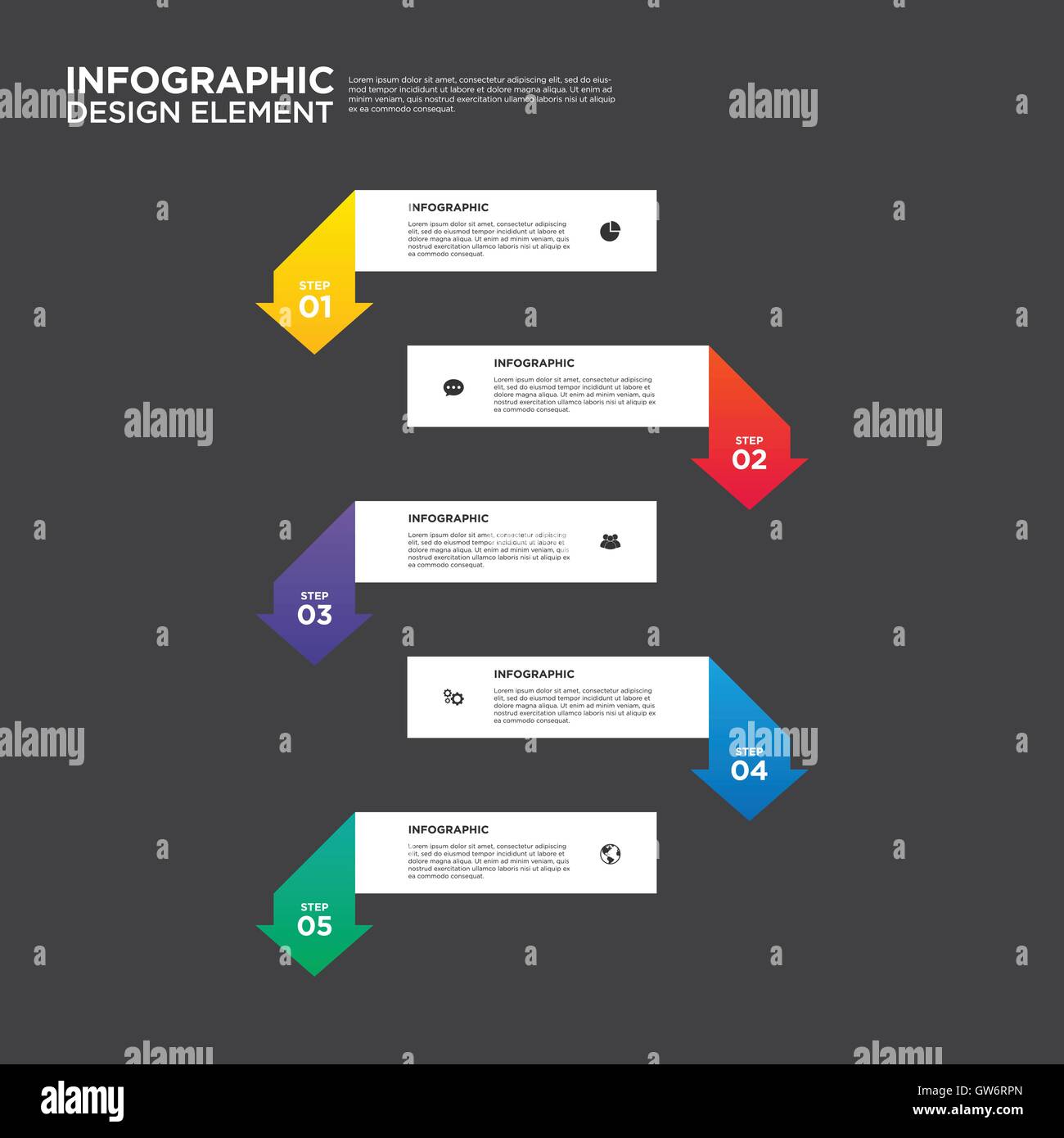 Infographic business report template layout design element vector ...