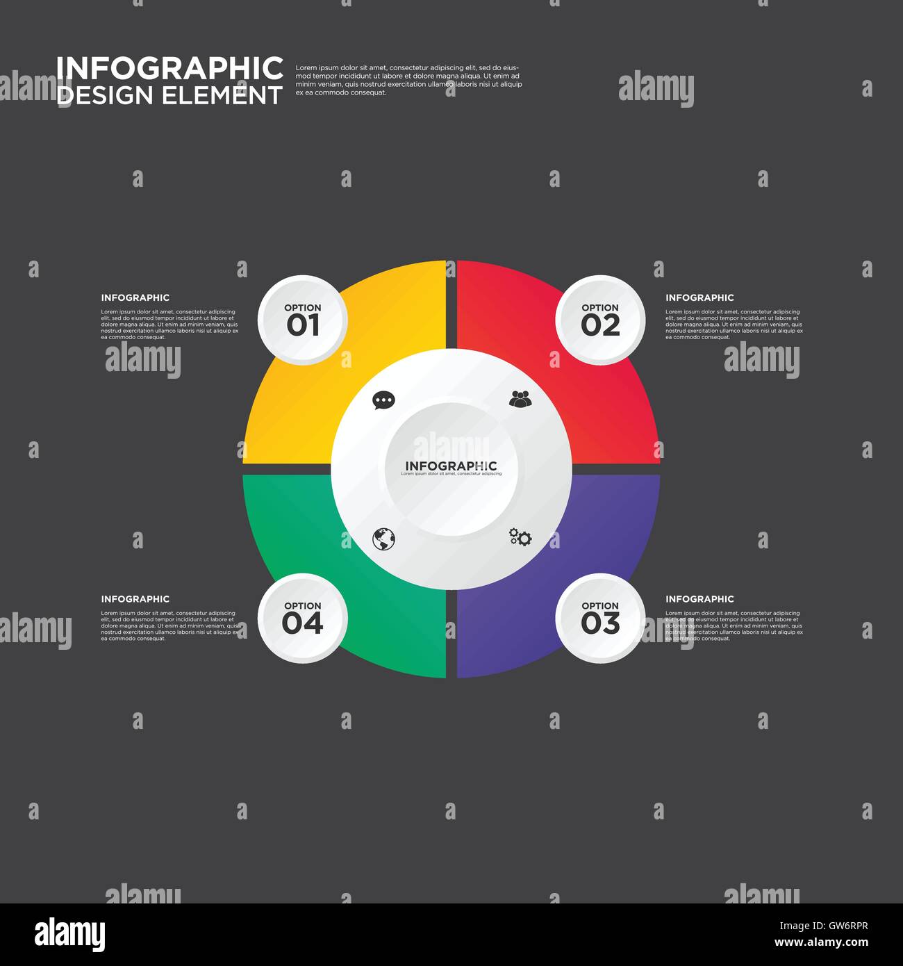 Infographic business report template layout design element vector ...