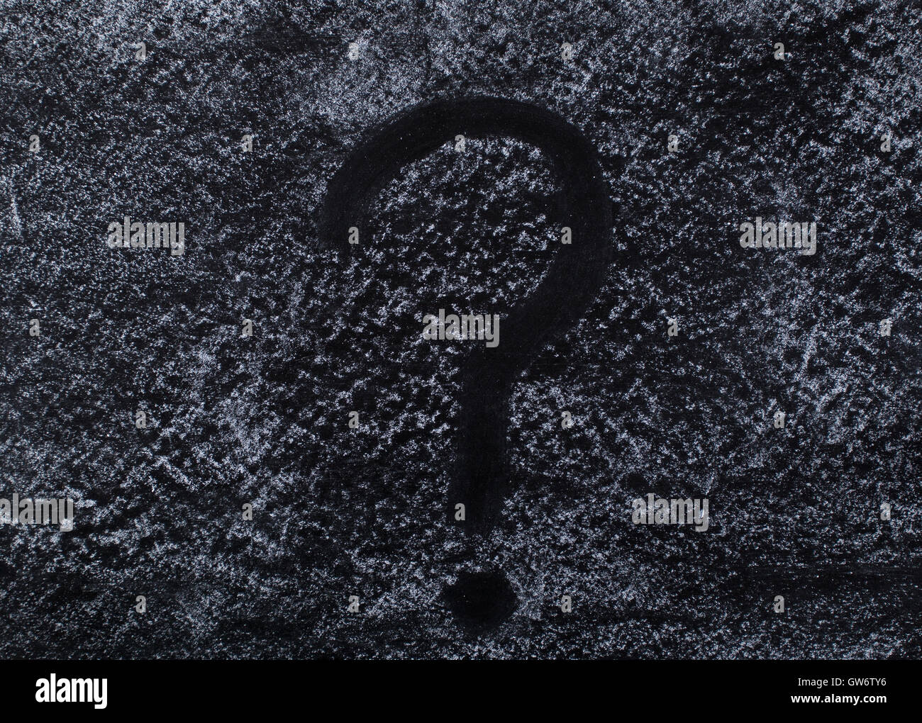 Question mark on dirty blackboard with chalk dust Stock Photo - Alamy