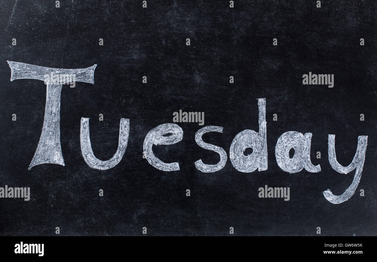Tuesday day week handwritten black hi-res stock photography and images ...