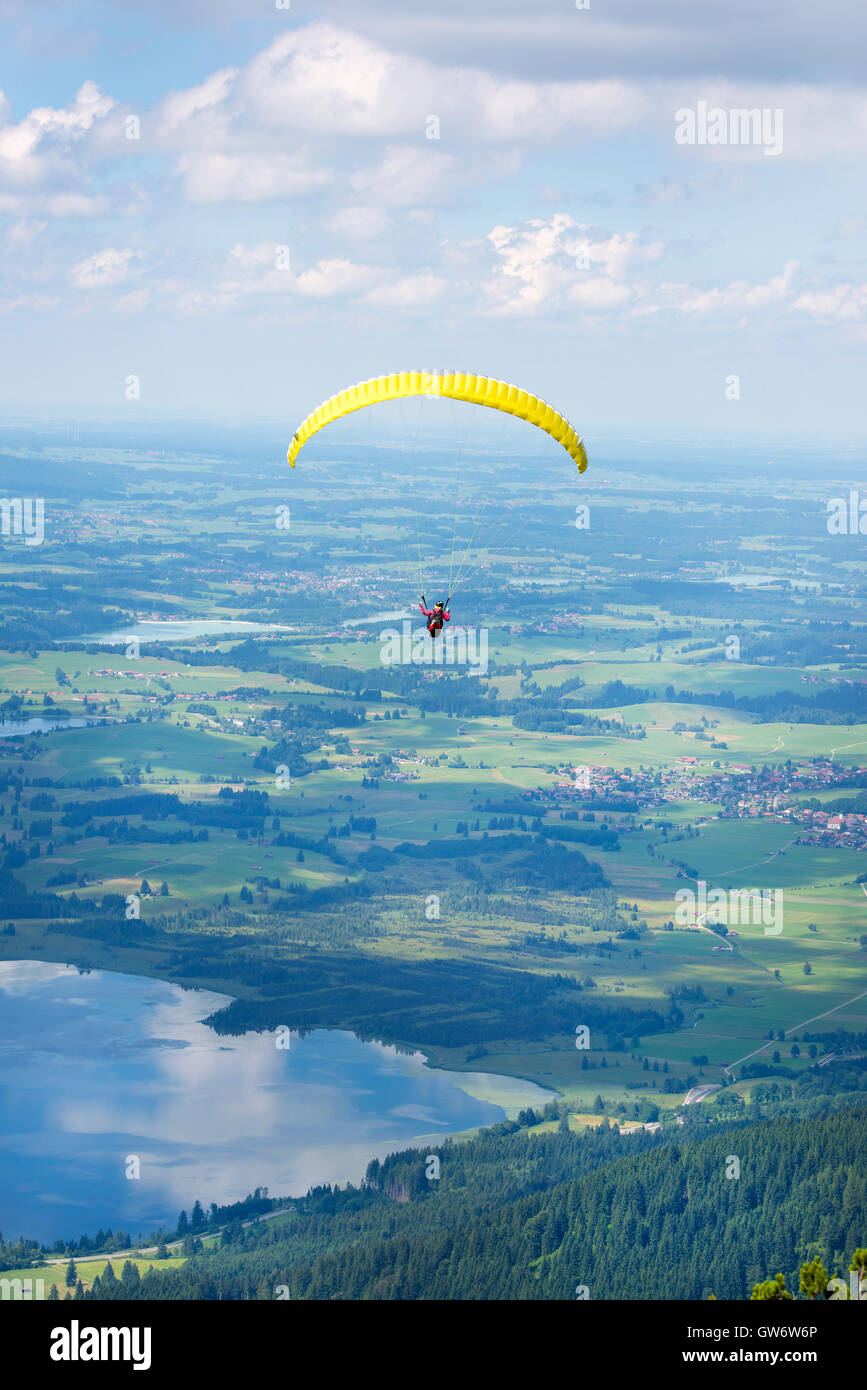 Paragliding from paranama polatform at the Tegel berg Stock Photo - Alamy