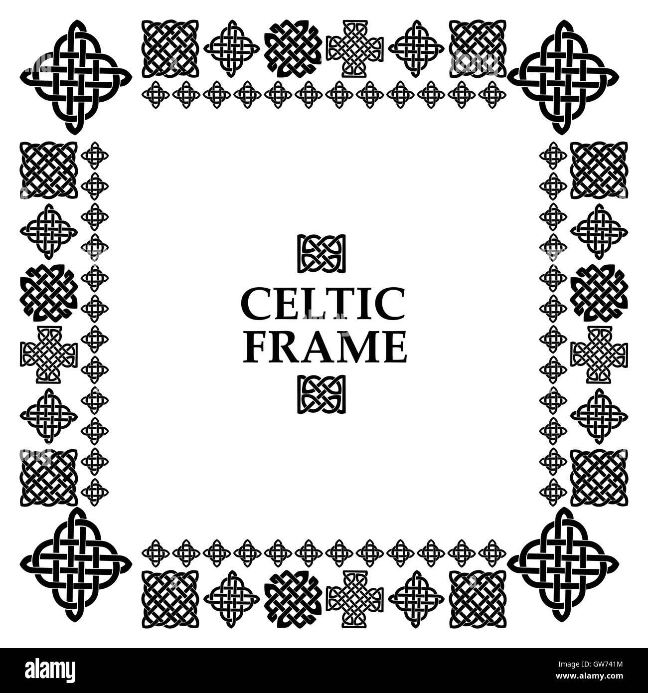 Celtic knot square frame Stock Vector Image & Art - Alamy