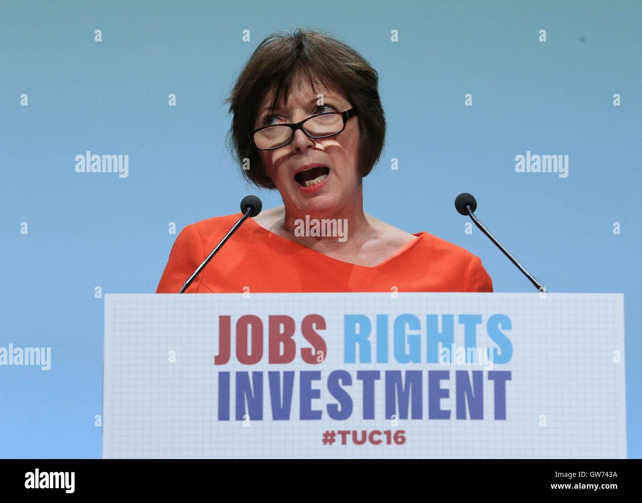 Frances O'Grady, General Secretary of the TUC, addresses the TUC ...