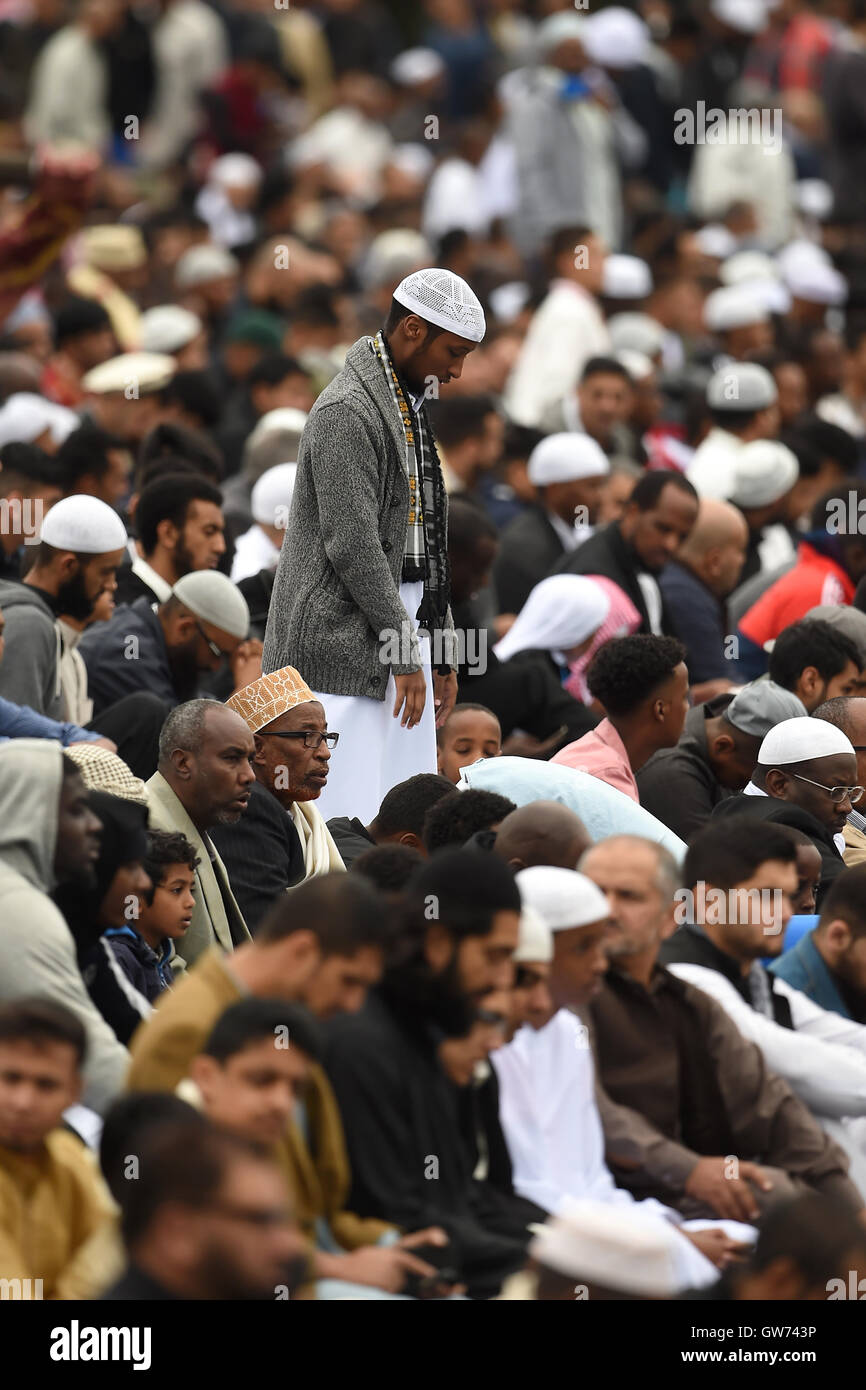 Around 40,000 Muslims take part in mass prayers to celebrate the Muslim ...