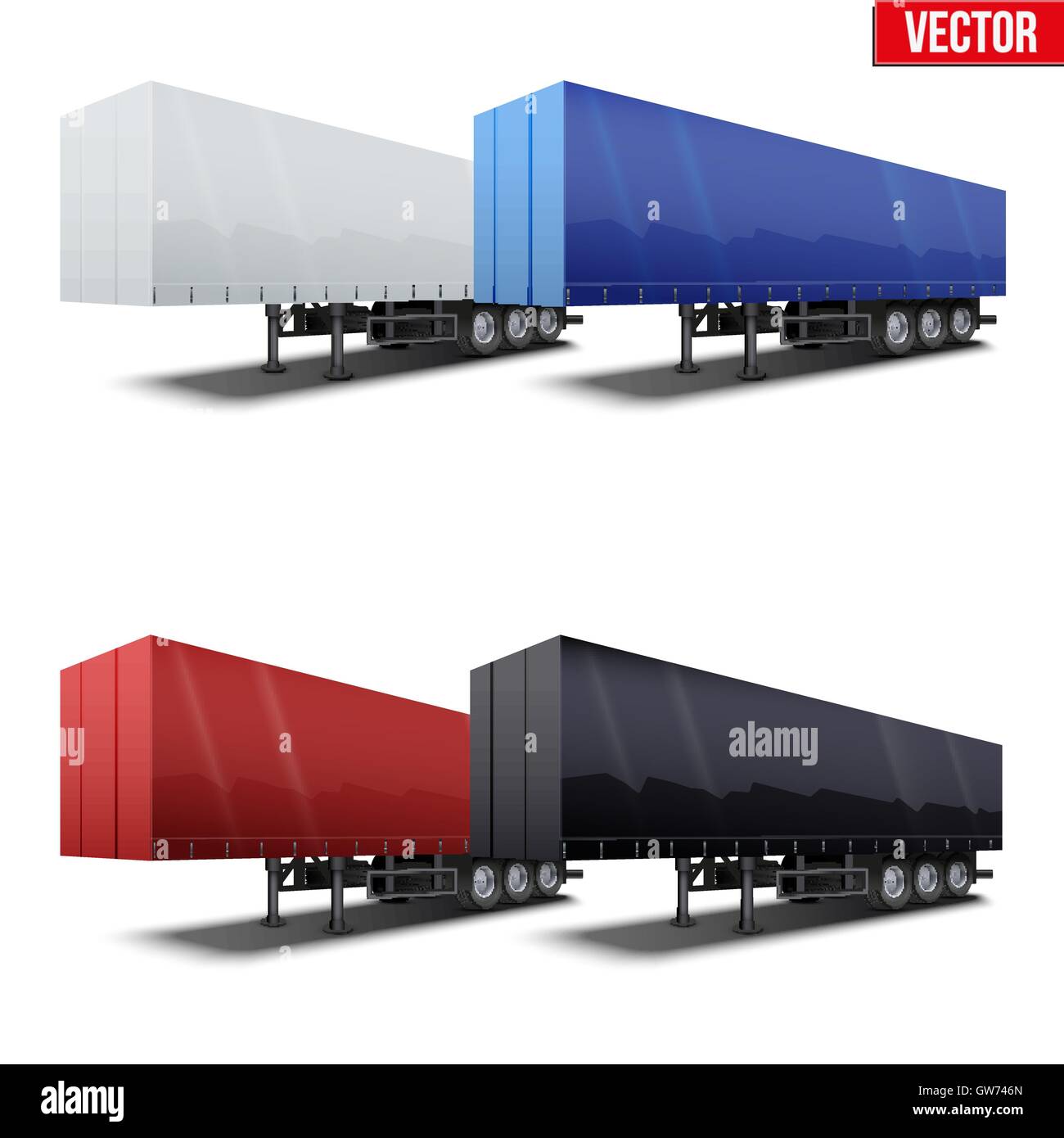 Big blue industrial semi Stock Vector Images - Alamy