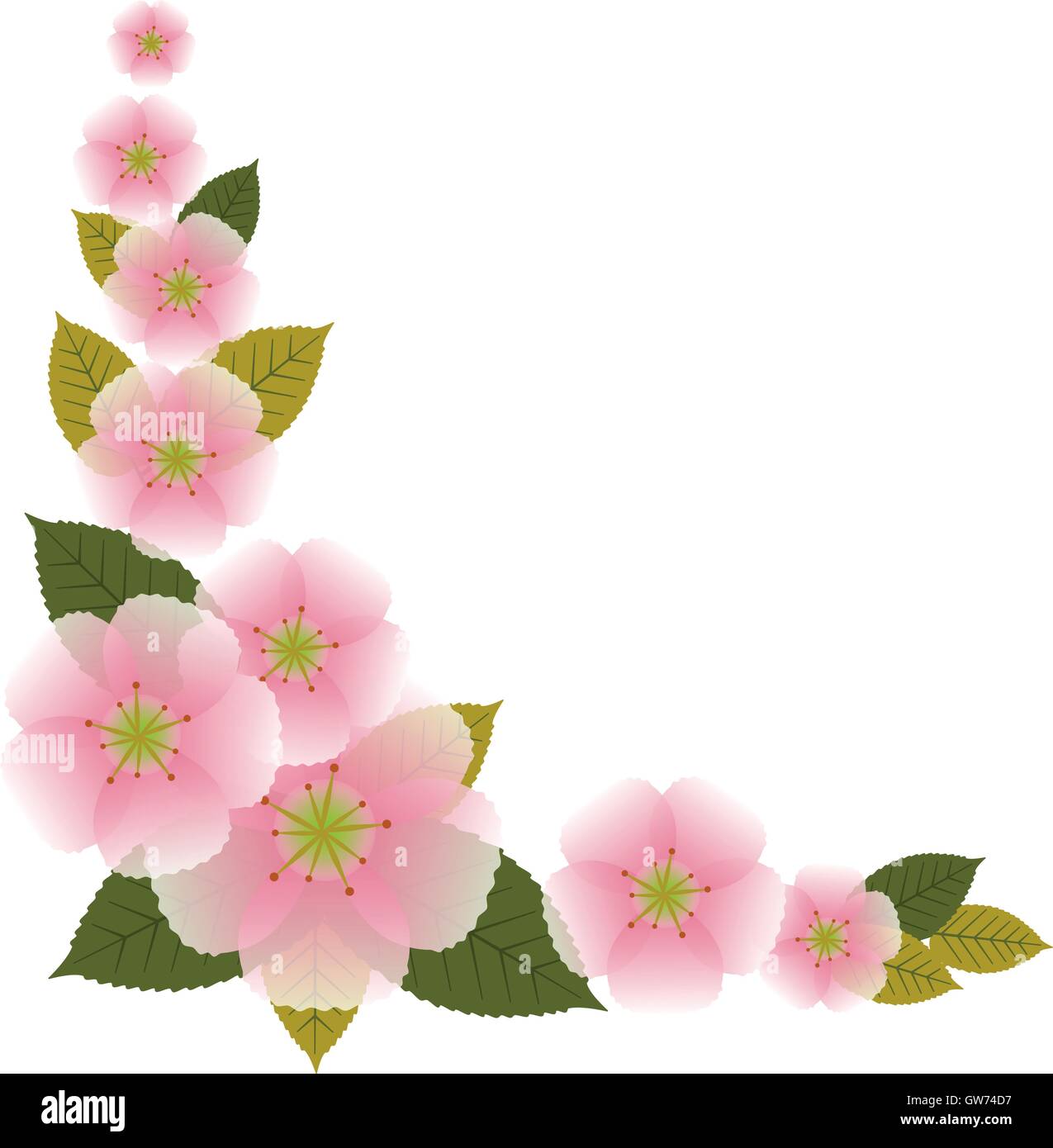 Spring cherry blossom sakura Stock Vector Images - Alamy