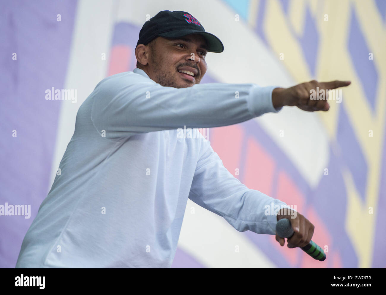 Berlin, Germany. 11th Sep, 2016. Walshy Fire from Major Lazer on stage ...