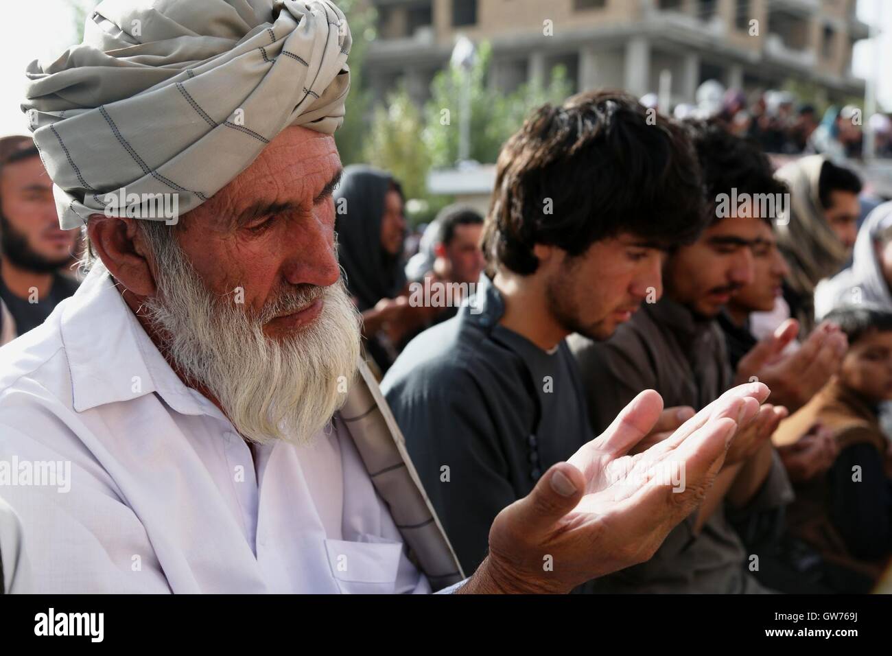 Ghazni, Afghanistan. 12th Sep, 2016. Afghan men attend Eid al-Adha ...
