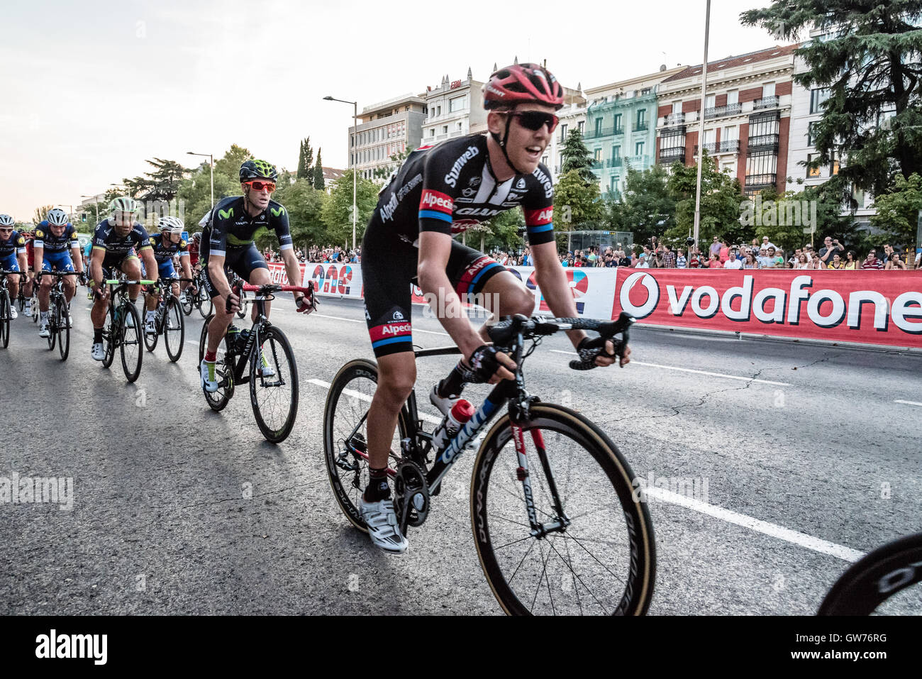 Madrid, Spain - September 11, 2016: Racers on the competition Tour of ...