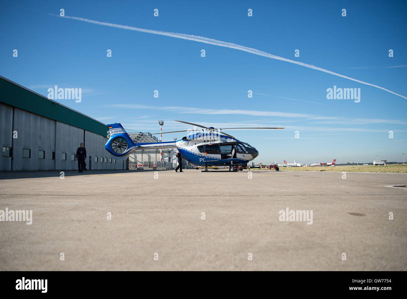 Duesseldorf, Germany. 07th Sep, 2016. The new model H 145 Airbus police ...