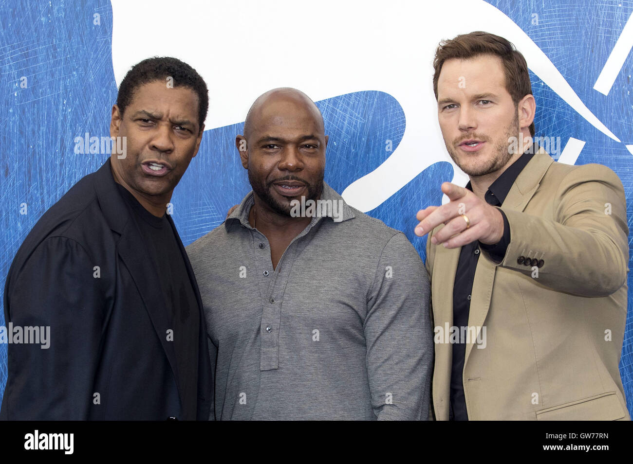 Venice, Italy. 10th Sep, 2016. Denzel Washington, Antoine Fuqua and ...