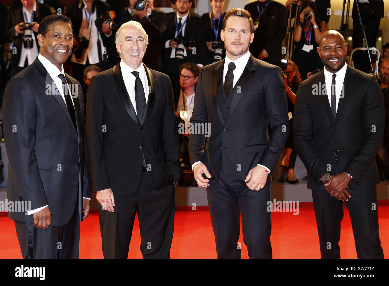 Denzel Washington, Walter Mirisch, Chris Pratt and Antoine Fuqua ...