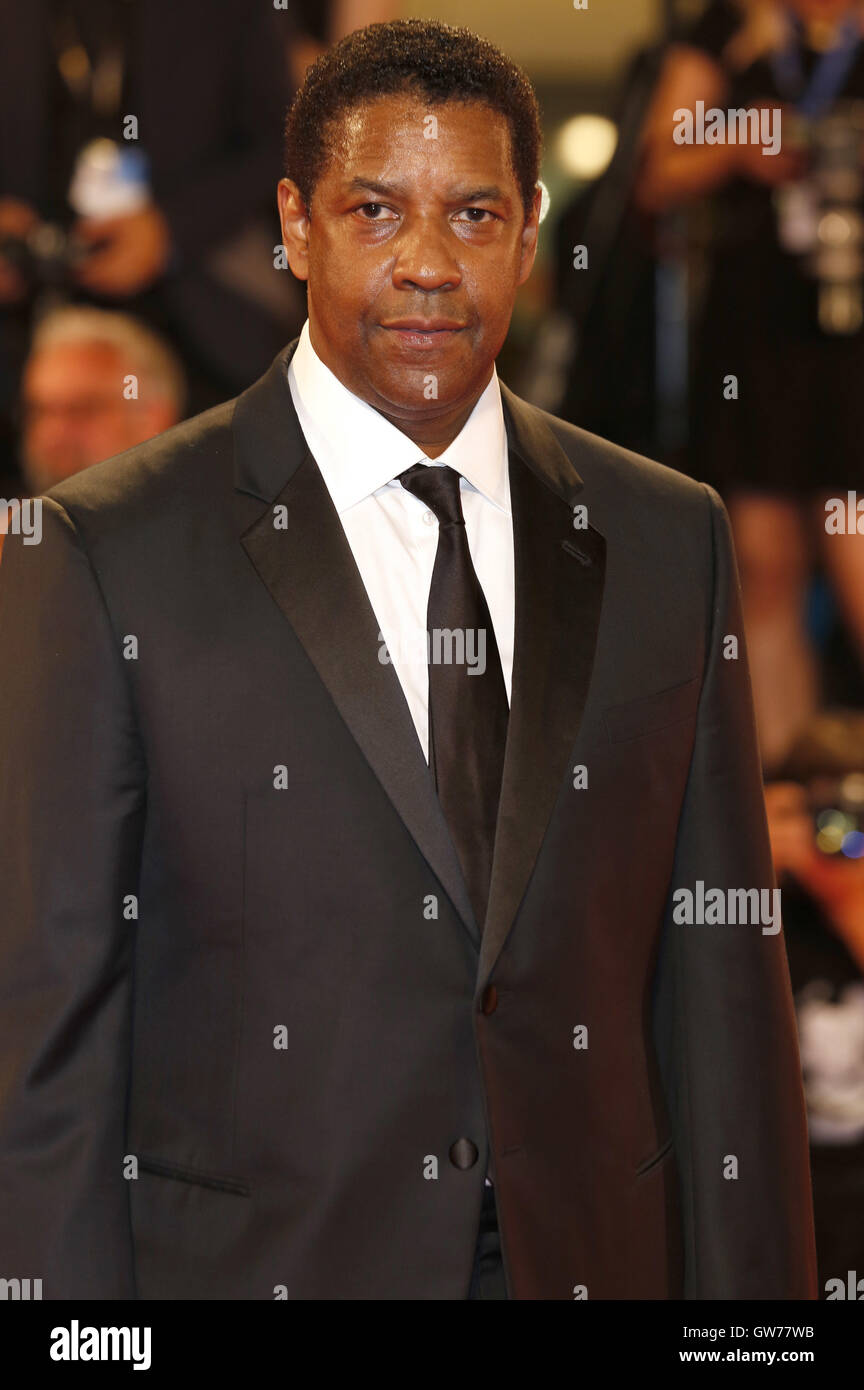 Denzel Washington attending the 'The Magnificent Seven' premiere at the ...