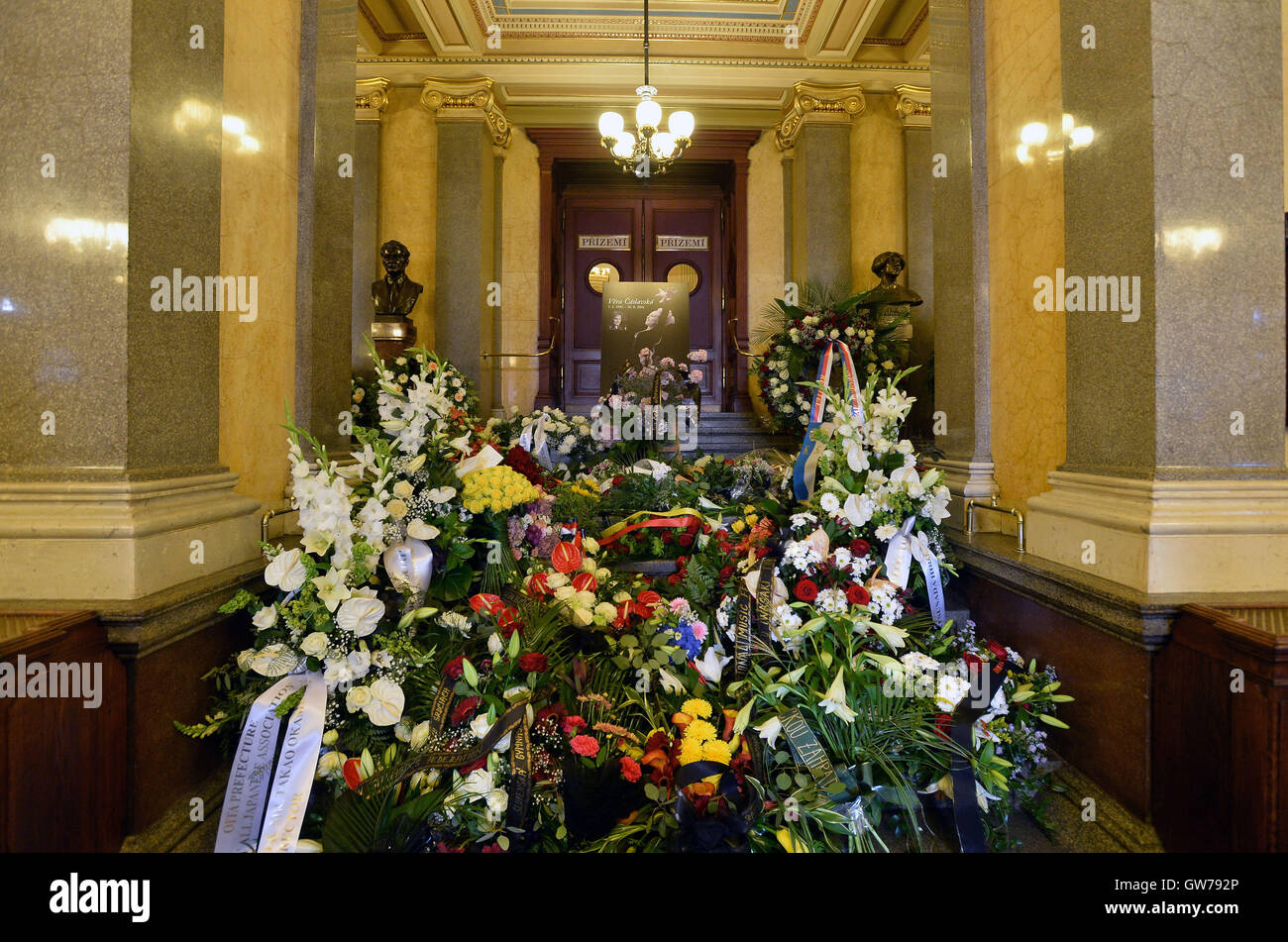 Prague, Czech Republic. 12th Sep, 2016. Czech athletes and politicians ...