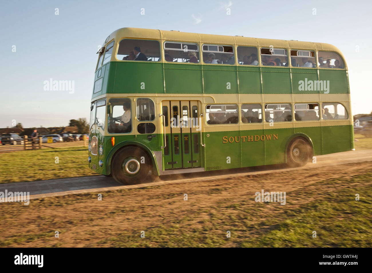 Chichester, UK, UK. 11th Sep, 2016. A vintage double decker bus used to ...