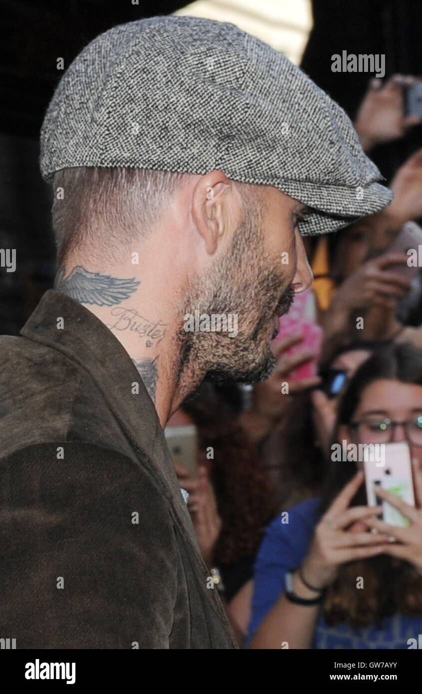 New York, NY, USA. 11th Sep, 2016. David Beckham out and about for ...