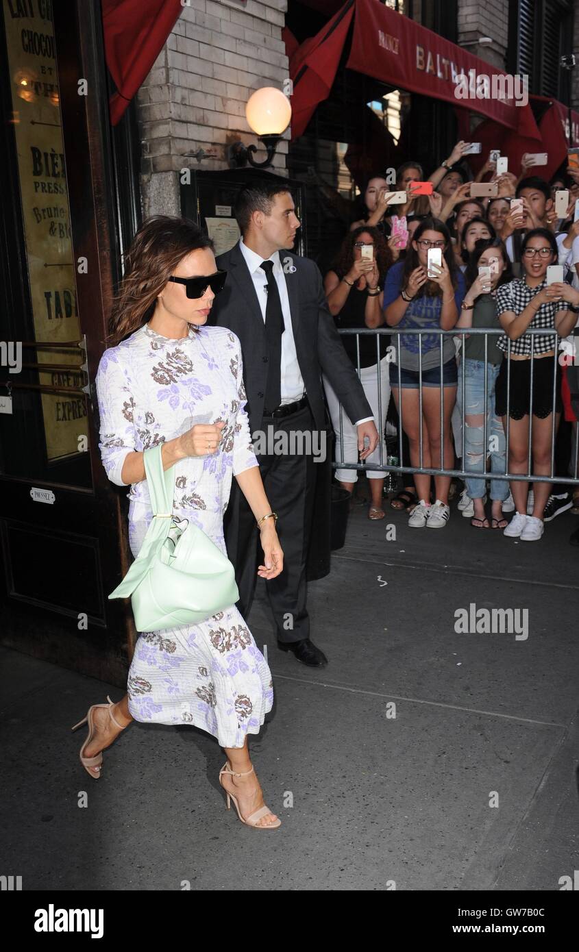 New York, NY, USA. 11th Sep, 2016. Victoria Beckham out and about for ...