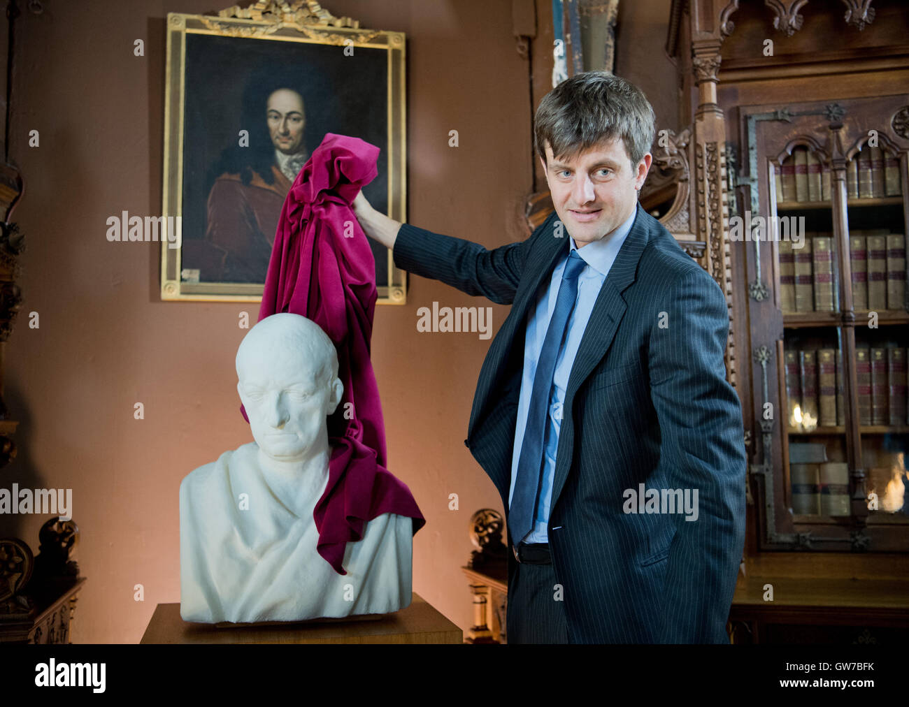 Pattensen, Germany. 12th Sep, 2016. Ernst August von Hannover unveils a ...