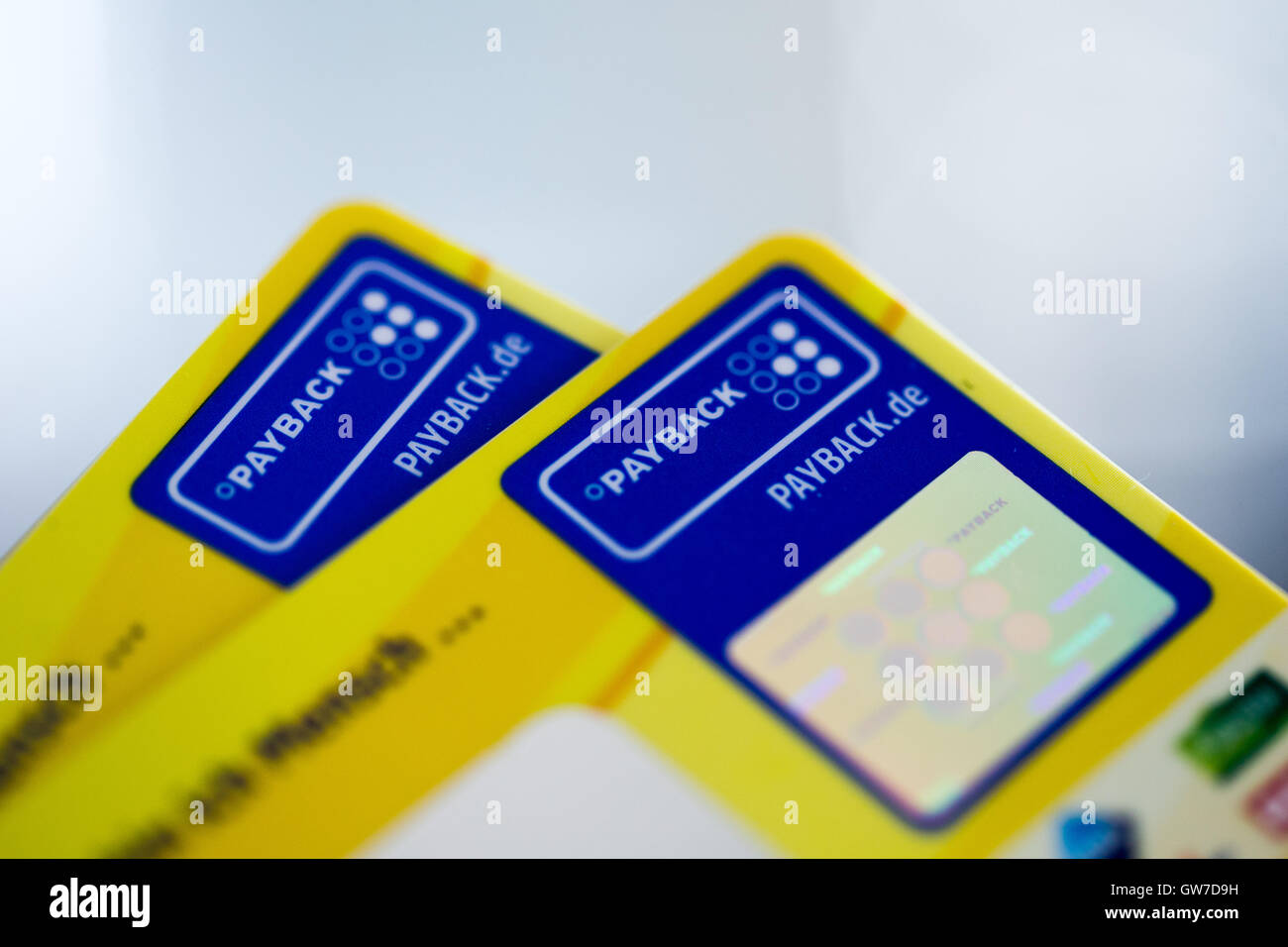 Duesseldorf, Germany. 12th Sep, 2016. ILLUSTRATION - 2 Payback cards ...