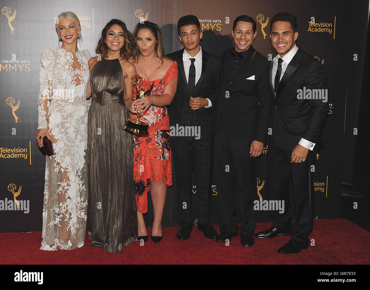 LOS ANGELES, CA - SEPTEMBER 11: Cast of "Grease: Live" in the press ...