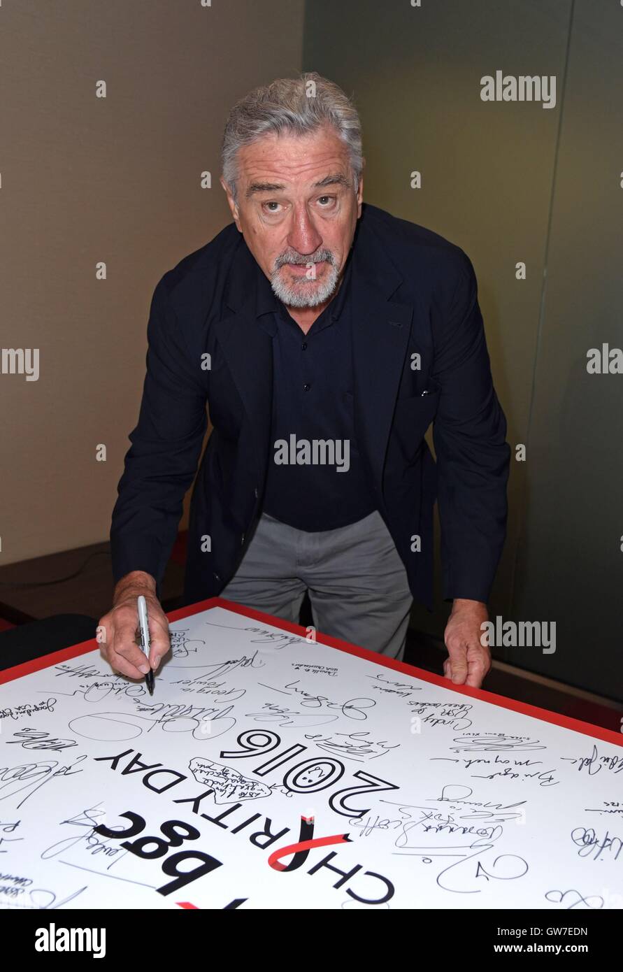 New York, NY, USA. 12th Sep, 2016. Robert DeNiro in attendance for BGC ...