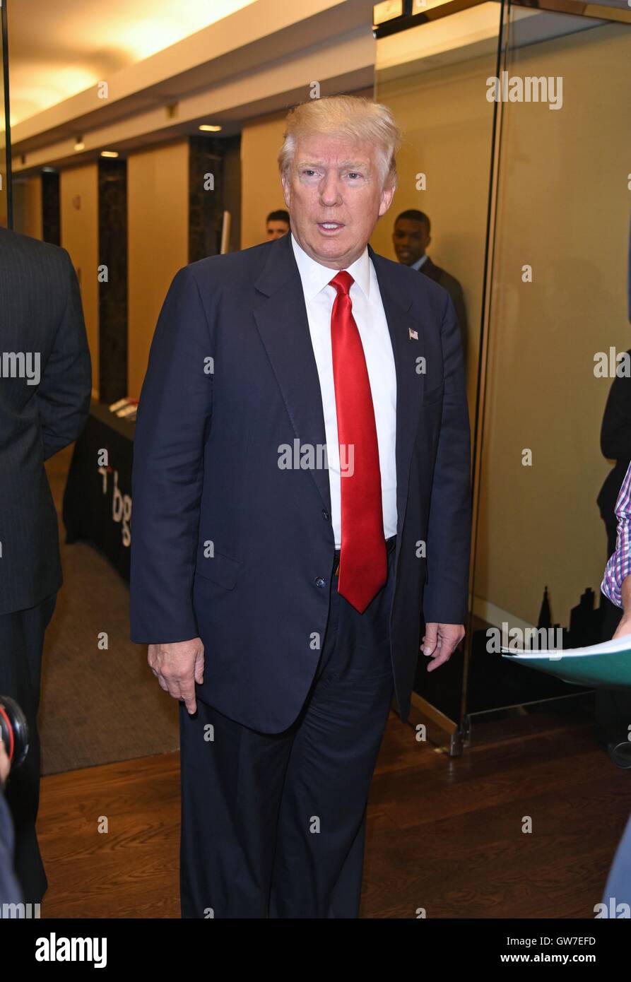 New York, NY, USA. 12th Sep, 2016. Donald Trump in attendance for BGC ...