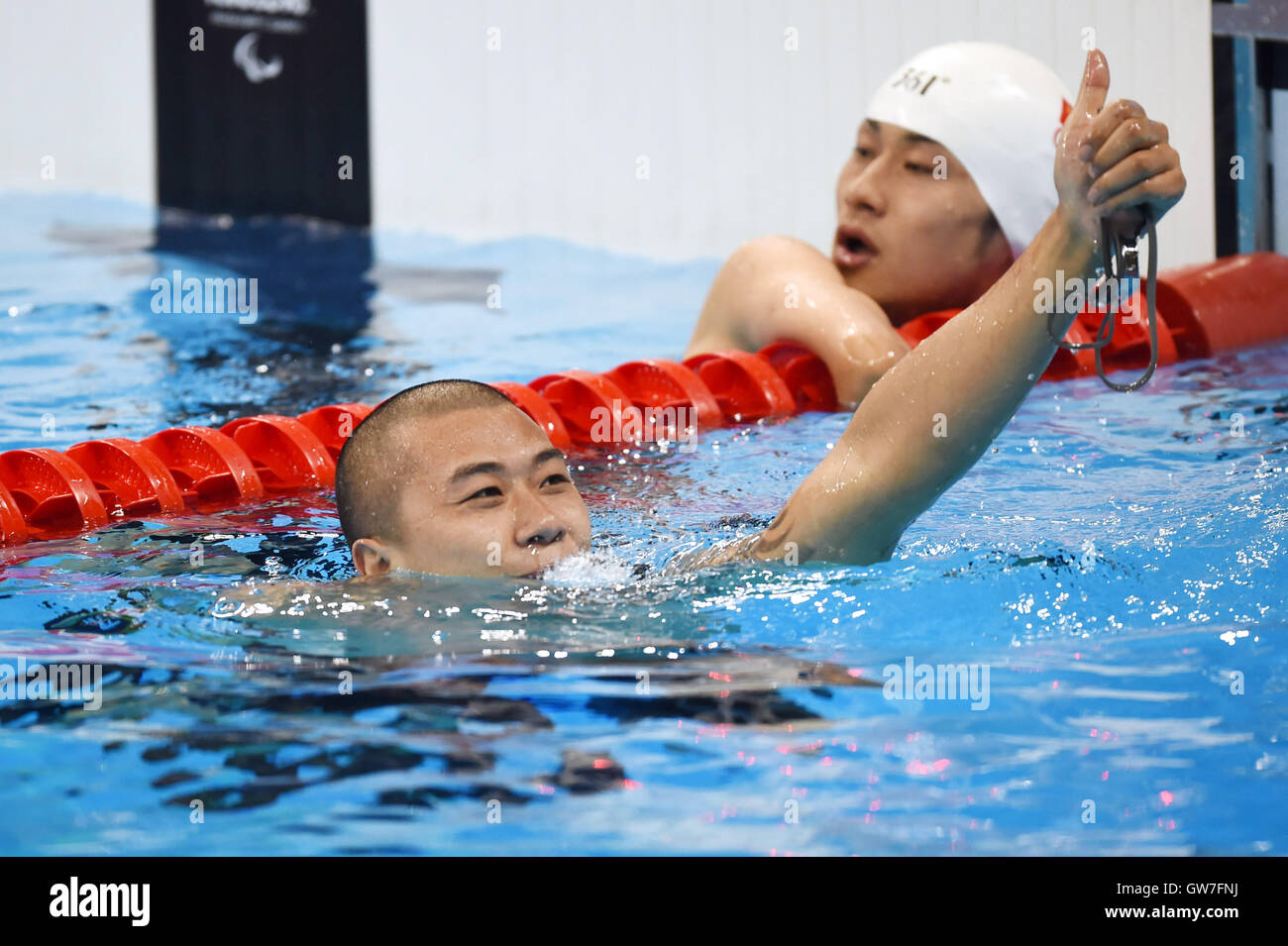 Rio De Janeiro, Brazil. 12th Sep, 2016. Pan Shiyun (L) of China ...
