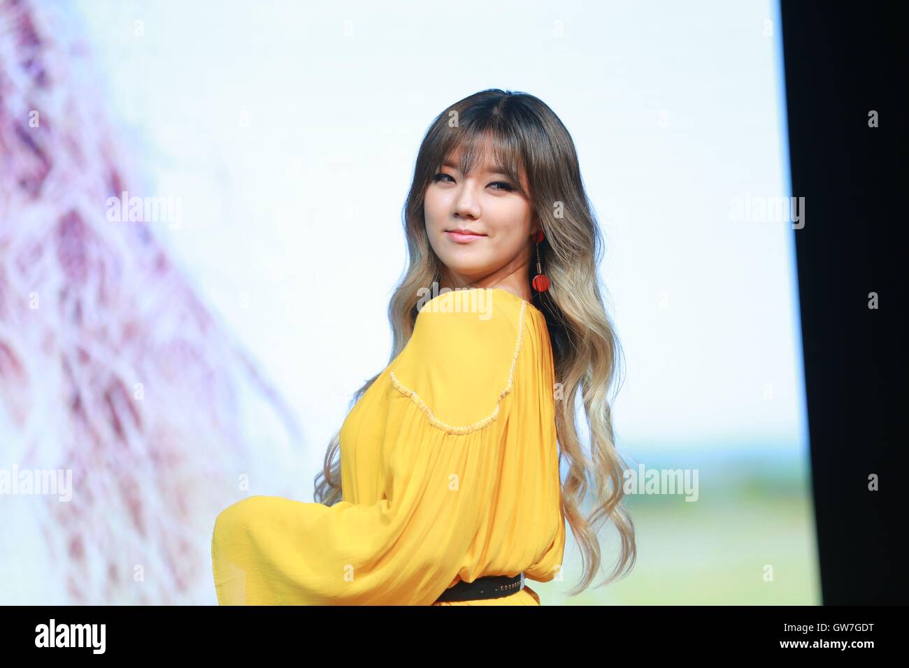 Seoul, Korea. 12th Sep, 2016. Kim JuNa holds showcase to promote her ...