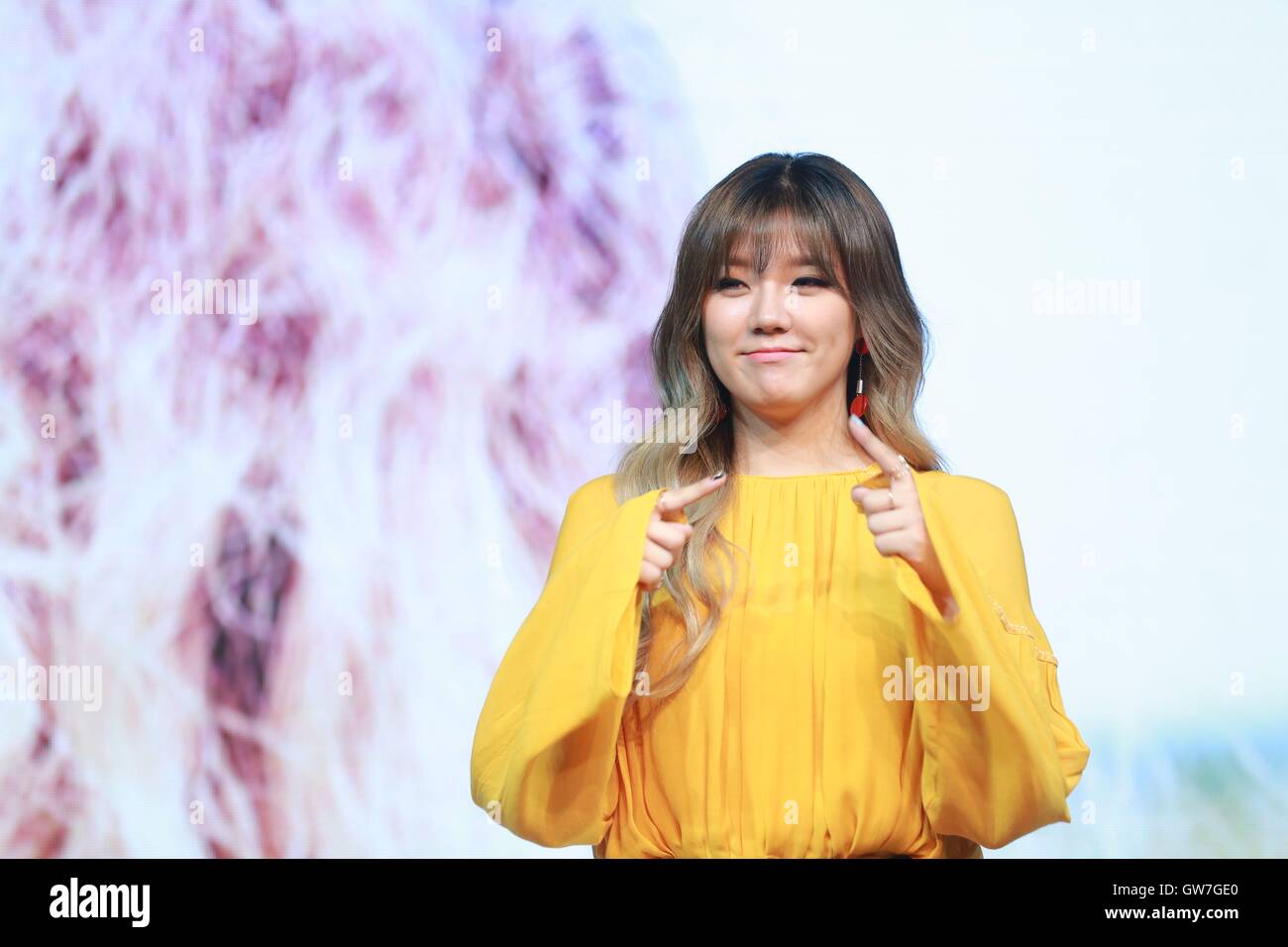 Seoul, Korea. 12th Sep, 2016. Kim JuNa holds showcase to promote her ...