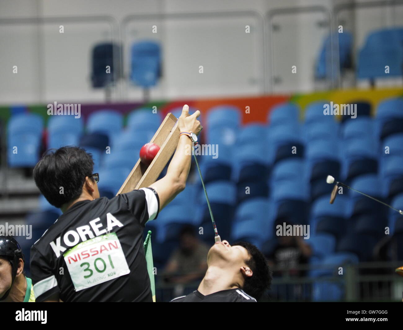 Paralympics wheelchair boccia hi-res stock photography and images - Alamy