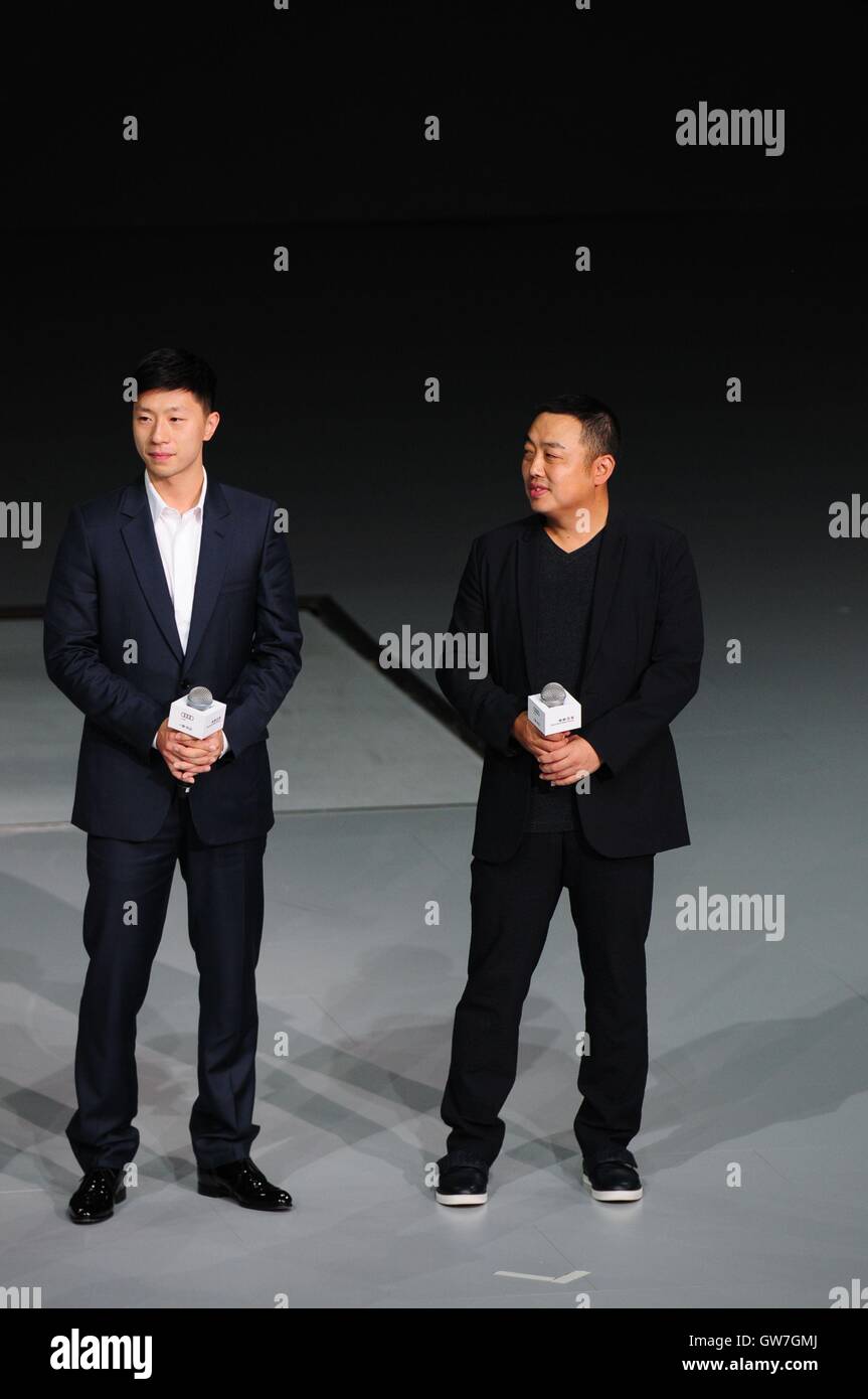 Shanghai, China. 12th Sep, 2016. Leo Ku, Long Ma and Guoliang Liu ...