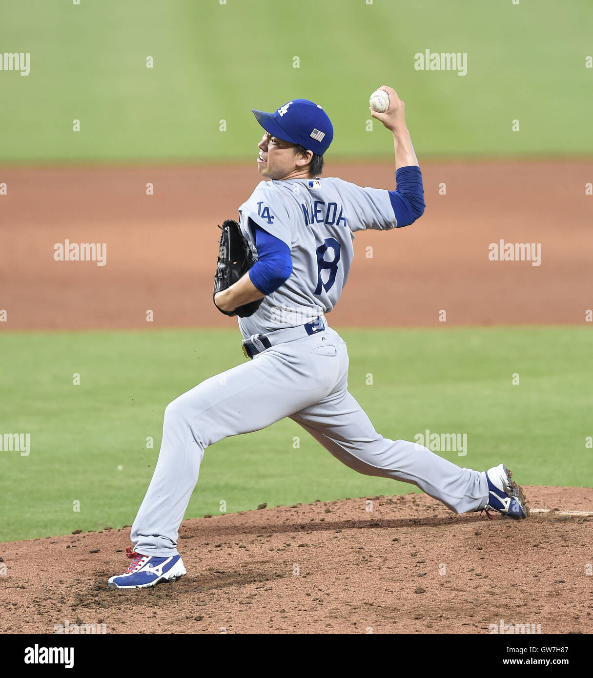 Miami, Florida, USA. 11th Sep, 2016. Kenta Maeda (Dodgers) MLB : Kenta Maeda of the Los Angeles ...