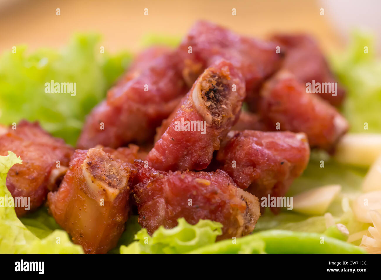 Sour pork spare ribs, Thai food Stock Photo - Alamy