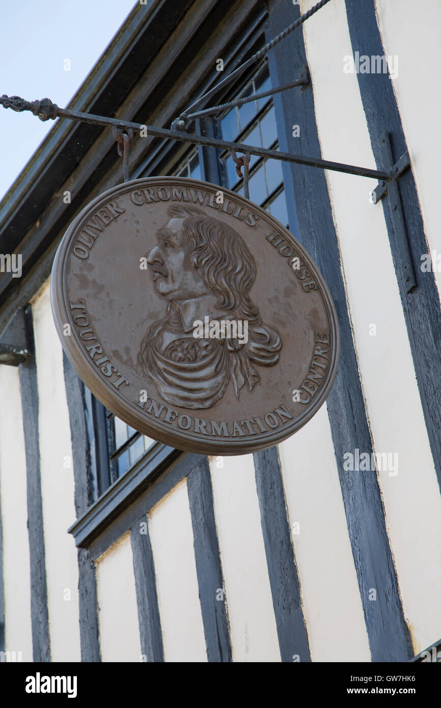 Oliver Cromwell House Sign, Ely; Cambridgeshire; England; UK Stock ...