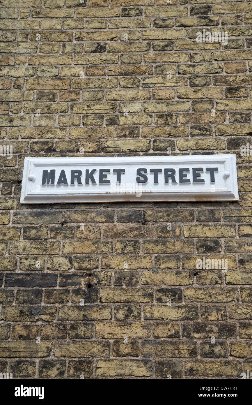 Market Street Sign; England; UK Stock Photo - Alamy