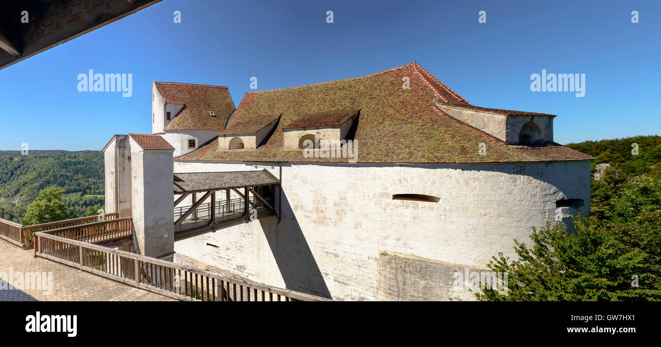 inner rampart at Wildenstein castle over the Donau river, Baden ...