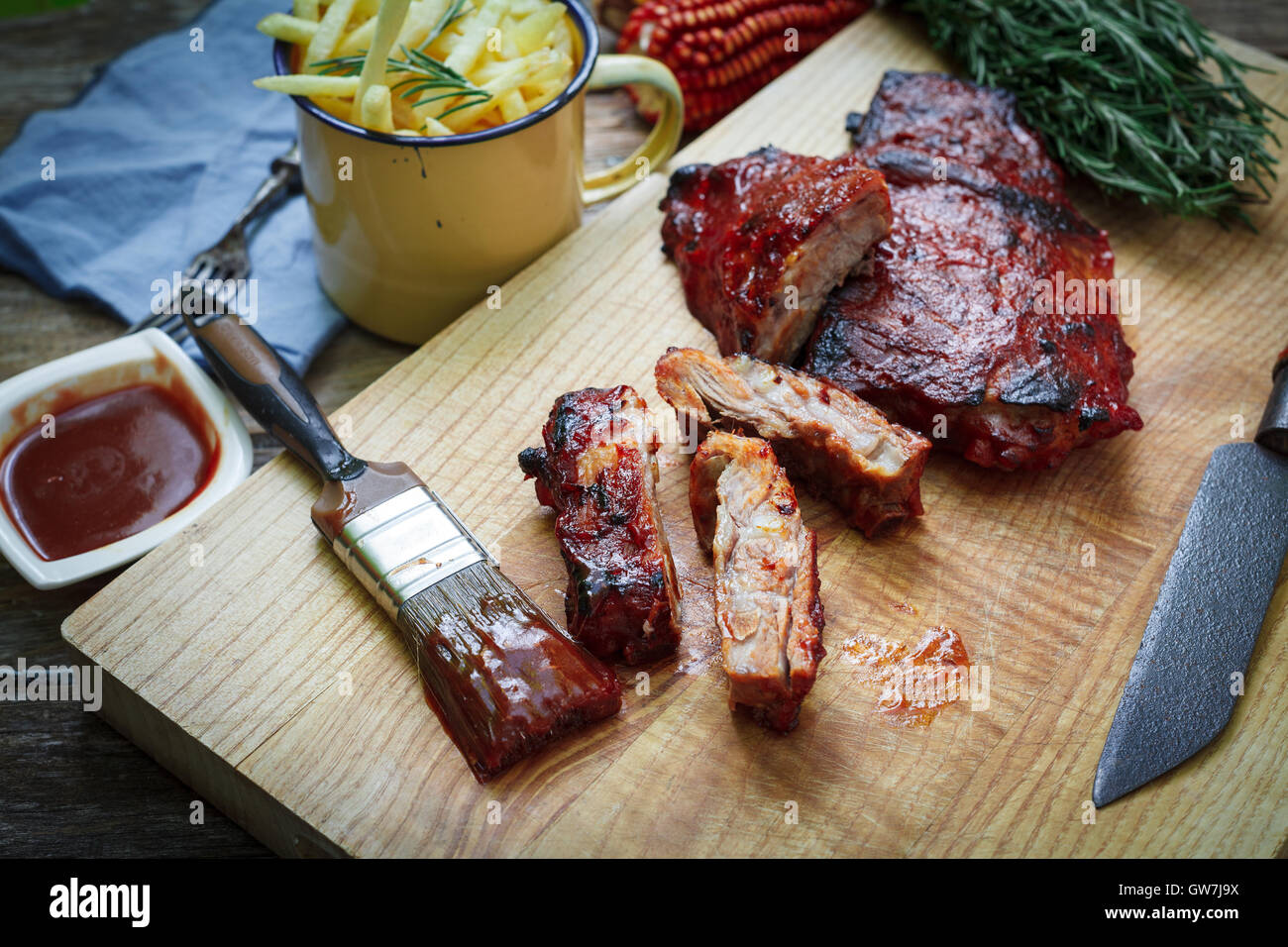 Smoked beef ribs hi-res stock photography and images - Alamy