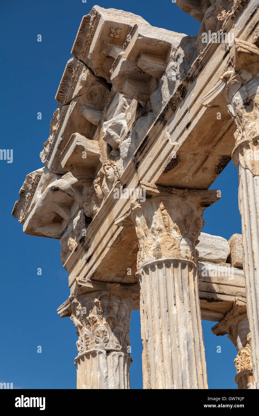 Detail image of the ancient Greek temple of Apollo in Side, Turkey ...