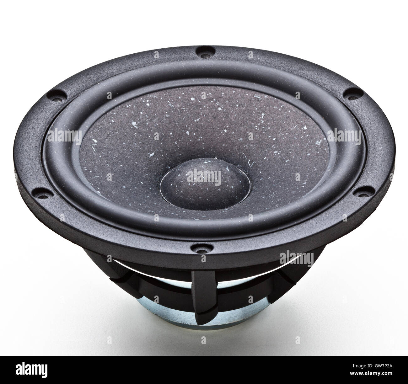 paper woofer driver on white background Stock Photo - Alamy