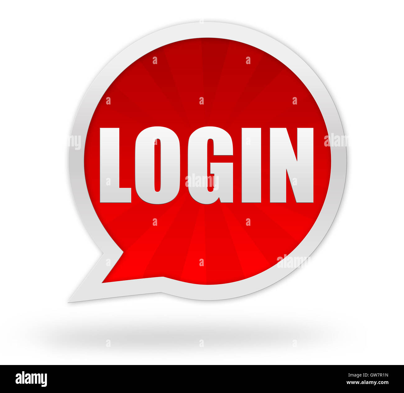 login badge concept 3d illustration Stock Photo - Alamy