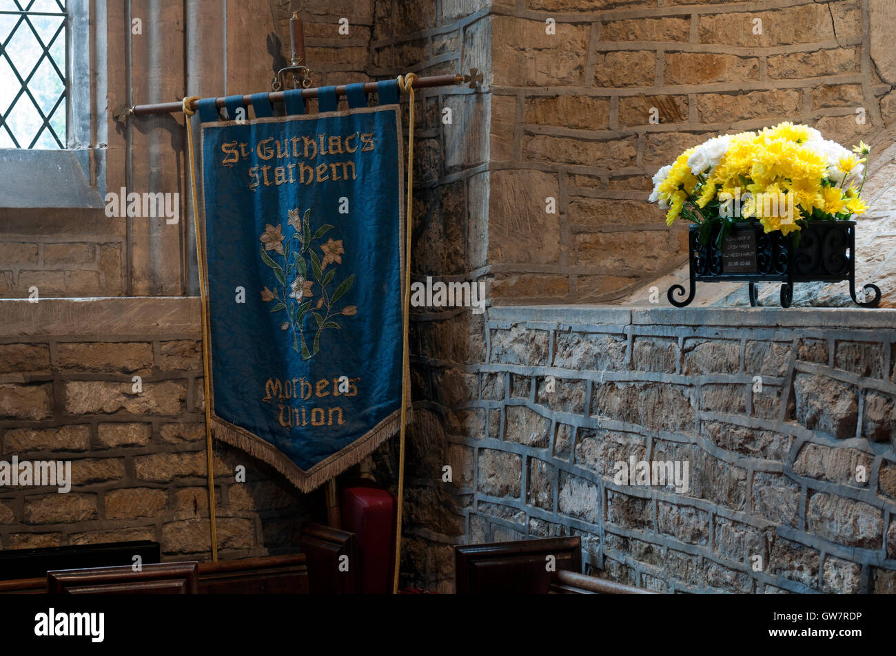 Mothers Union banner, St. Guthlac`s Church, Stathern, Leicestershire ...