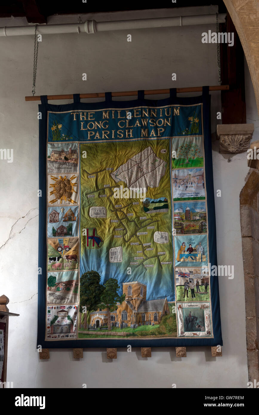 Quilted Millennium map, St. Remigius Church, Long Clawson ...