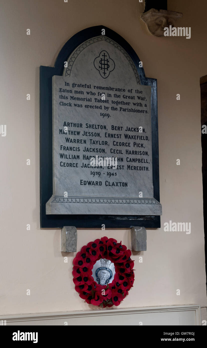 Memorial plaque parish churches hi-res stock photography and images - Alamy