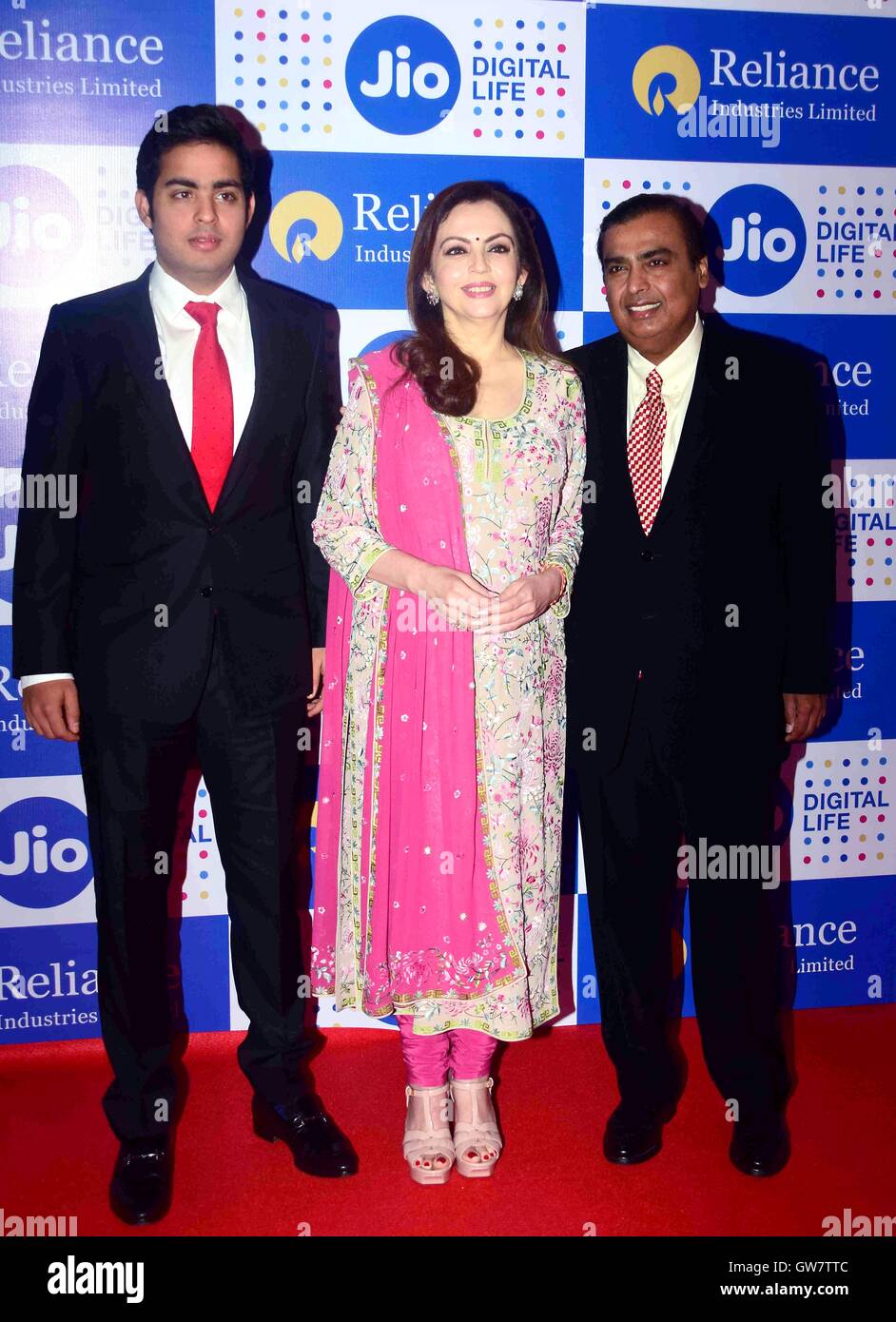 Reliance Industries Limited Chairman Mukesh Ambani Nita Ambani Akash Ambani Annual General ...