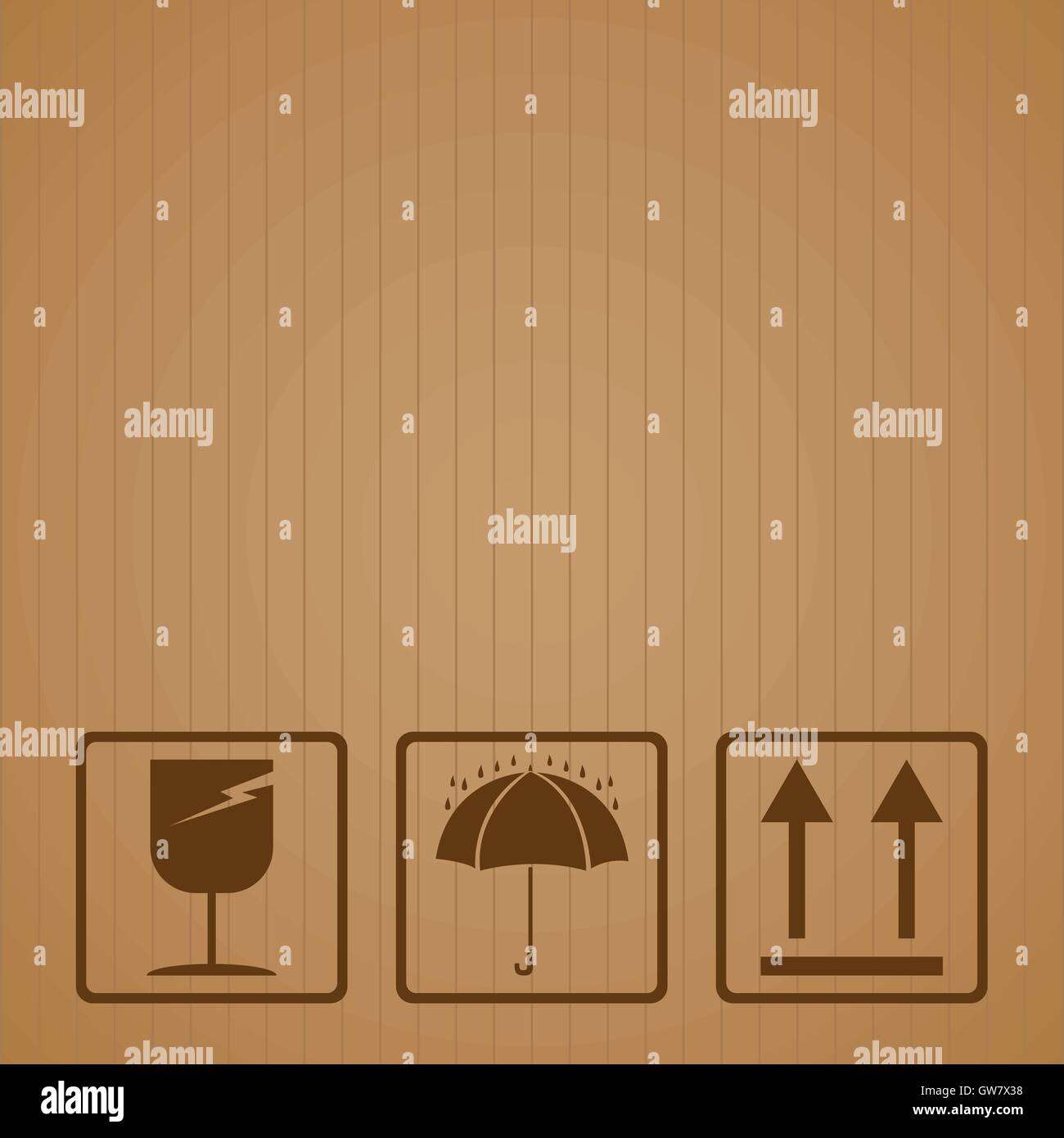 fragile, box, icon, cardboard, vector, symbol, sticker, care ...