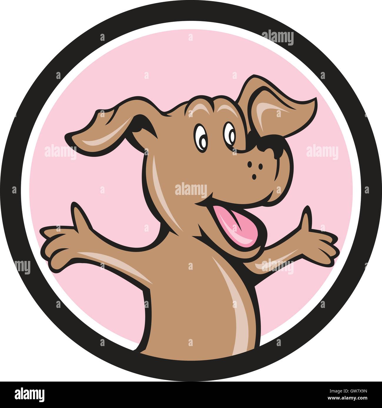 Dog inside looking out Stock Vector Images - Alamy