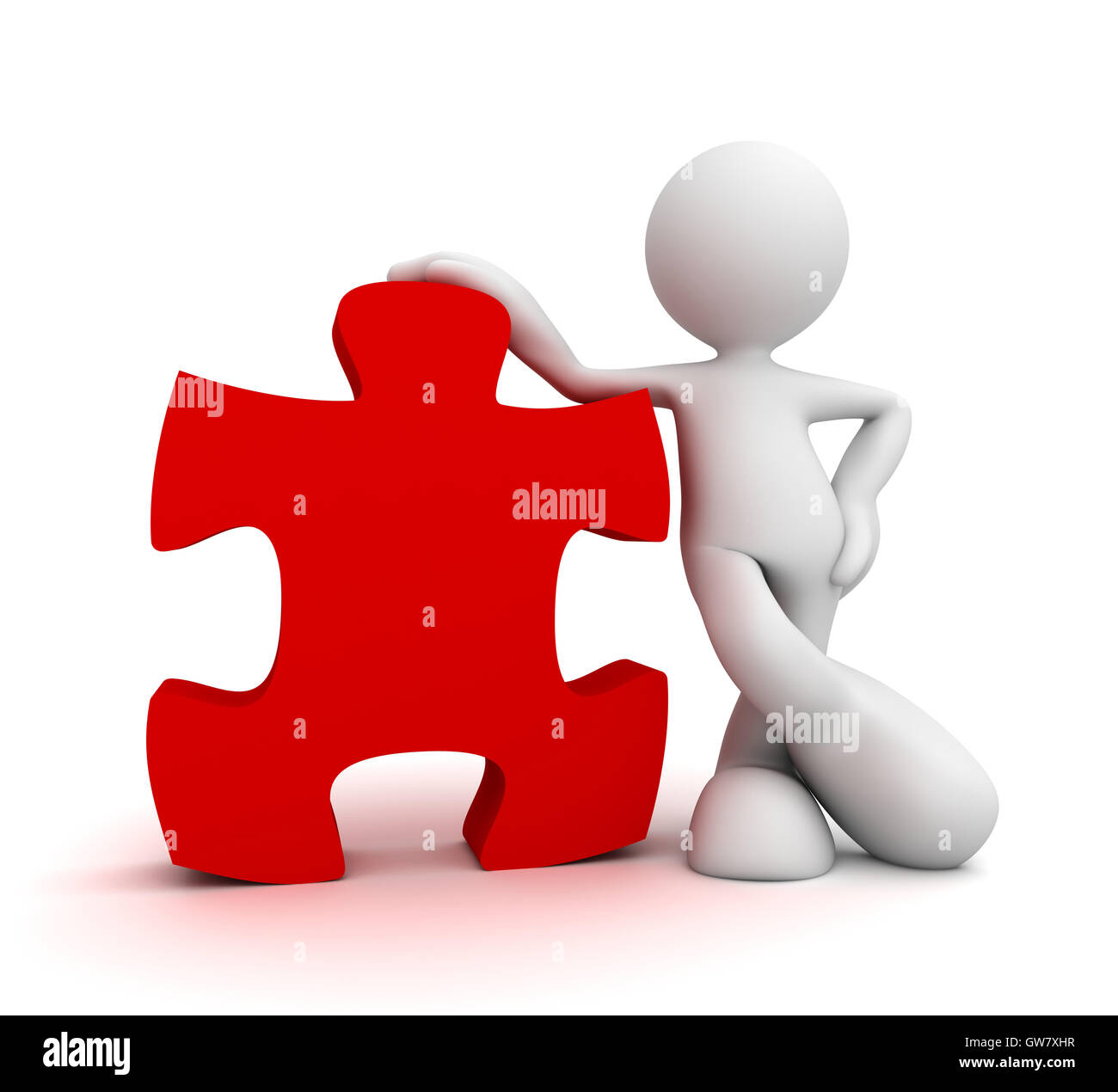 Business man building 3d puzzle hi-res stock photography and images - Alamy